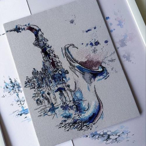Saxophone Cross Stitch Pattern, Music Instrument Embroidery Design ...