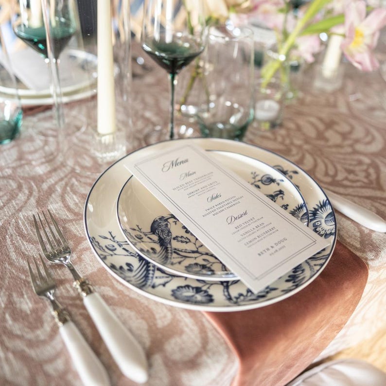 The Provenance Menu | Editable Canva Template | Timeless, Wedding ...