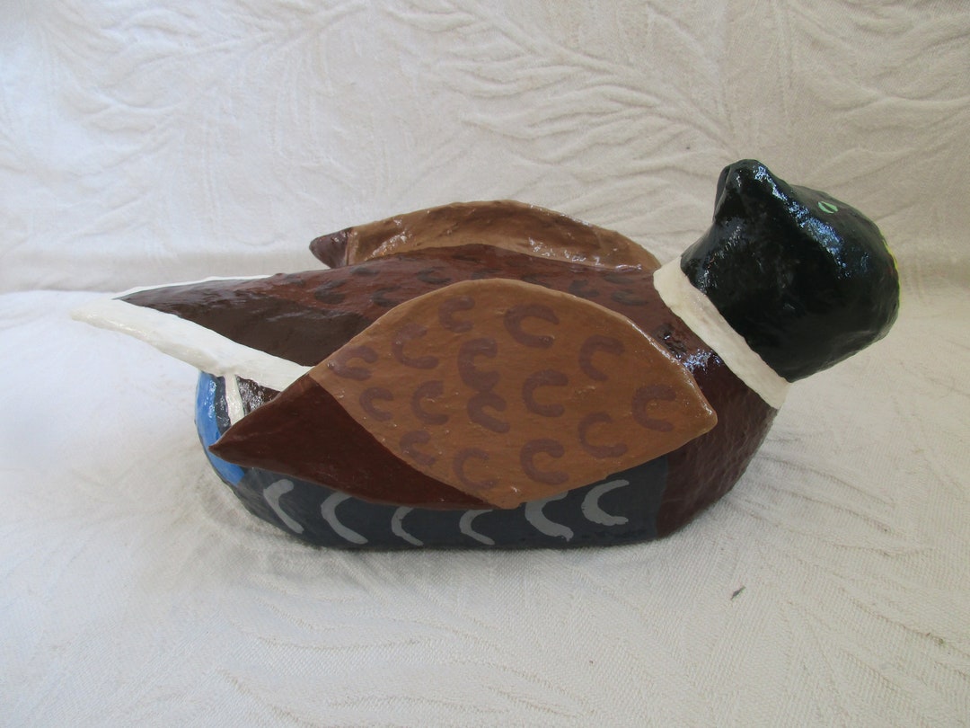 Mally Cat Decoy Paper Mache Sculpture From Recycled Materials 4-1-19 - Etsy