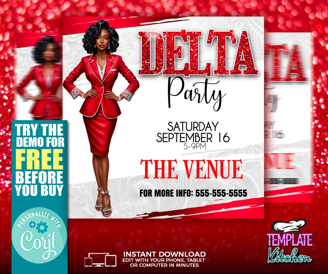 Delta Flyer Template | Edit Online | 5x5 Digital & Printable - Etsy