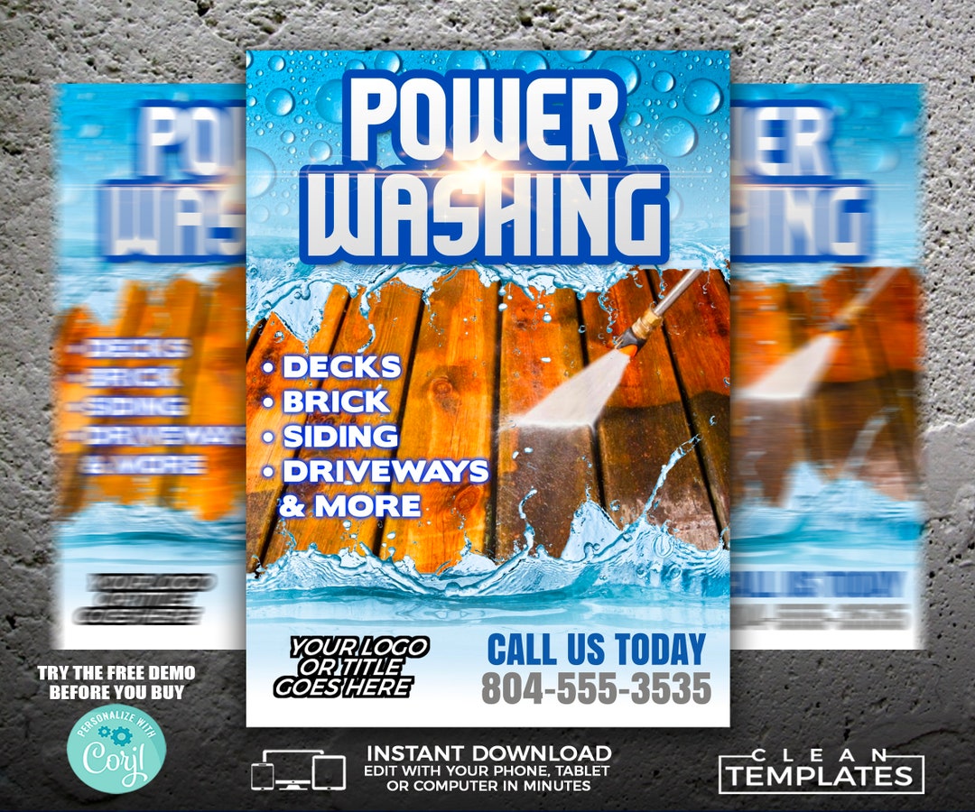 Power Washing Flyer | Edit Online | 5X7 Digital & Printable | Do It ...