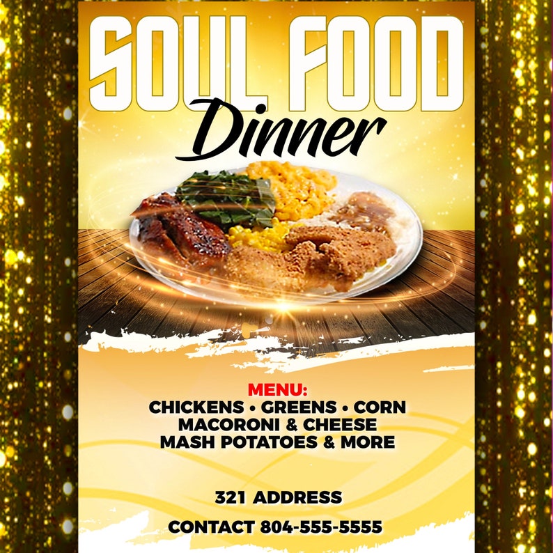 Soul Food Flyer | Edit Online | 5X7 Digital & Printable | Do It ...