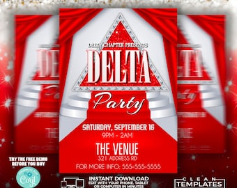 Divine 9 Flyer Edit Online 5X7 Digital & Printable Do It Yourself Corjl ...