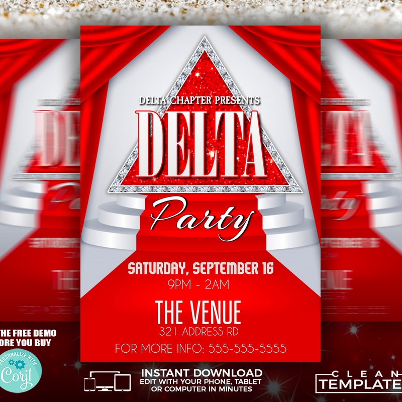 Delta Sigma Theta Invitations - Etsy