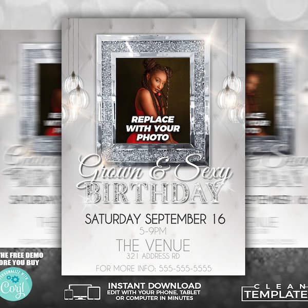 Grown And Sexy Birthday Invitations Etsy