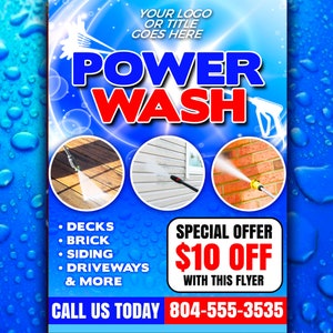 Power Wash Service Flyer | Edit Online | 5X7 Digital & Printable | Do ...