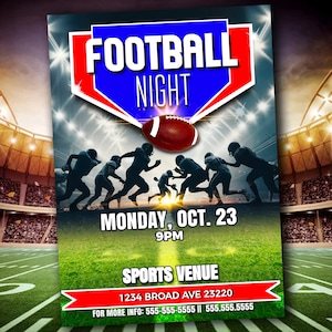Football Night Flyer | Edit Online | 5X7 Digital & Printable | Do It ...