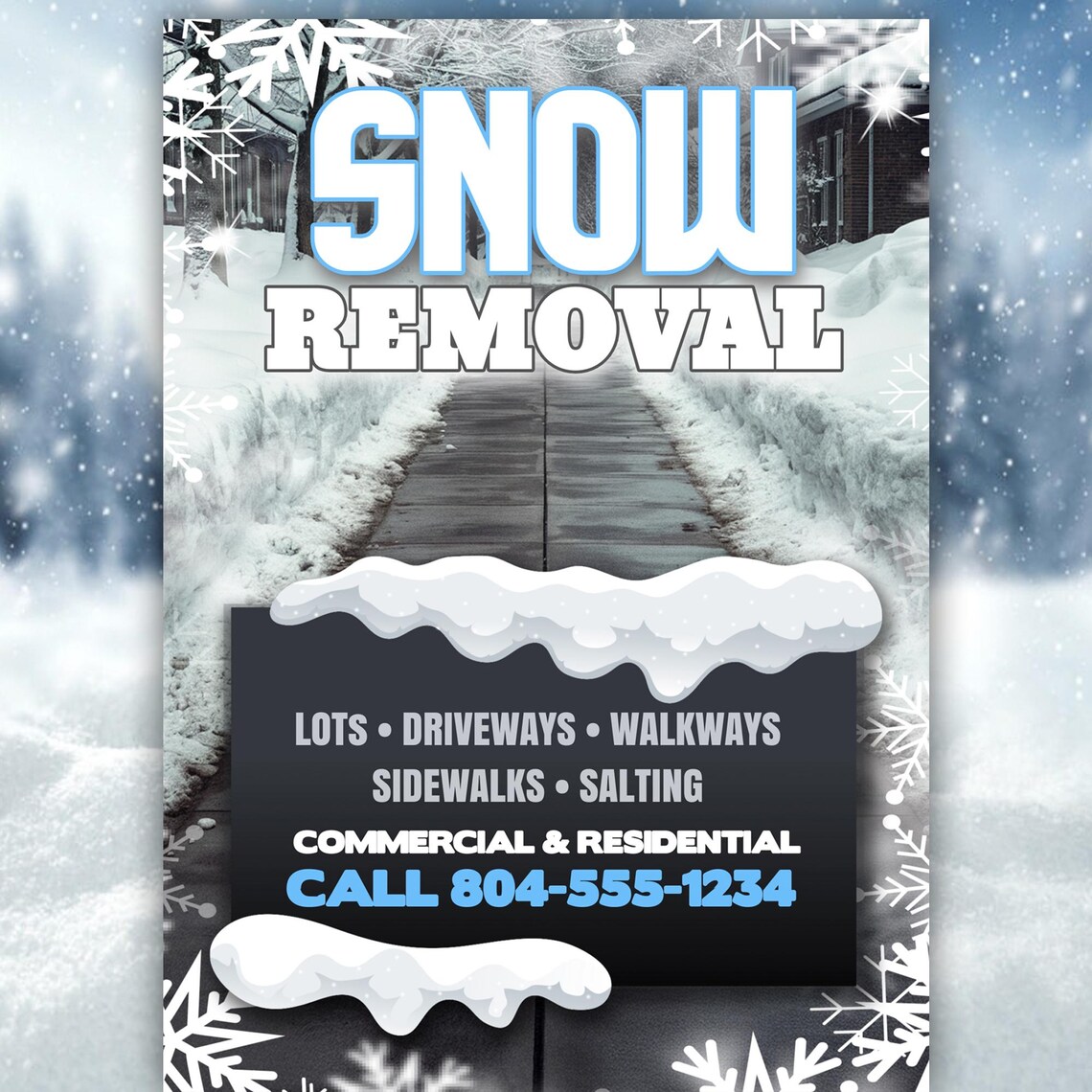 Snow Removal Flyer | Edit Online | 5X7 Digital & Printable | Do It ...