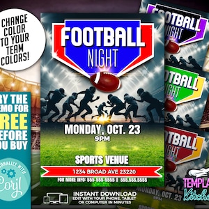 Football Night Flyer | Edit Online | 5X7 Digital & Printable | Do It ...