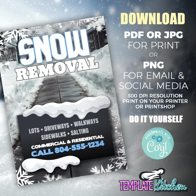 Snow Removal Flyer | Edit Online | 5X7 Digital & Printable | Do It ...