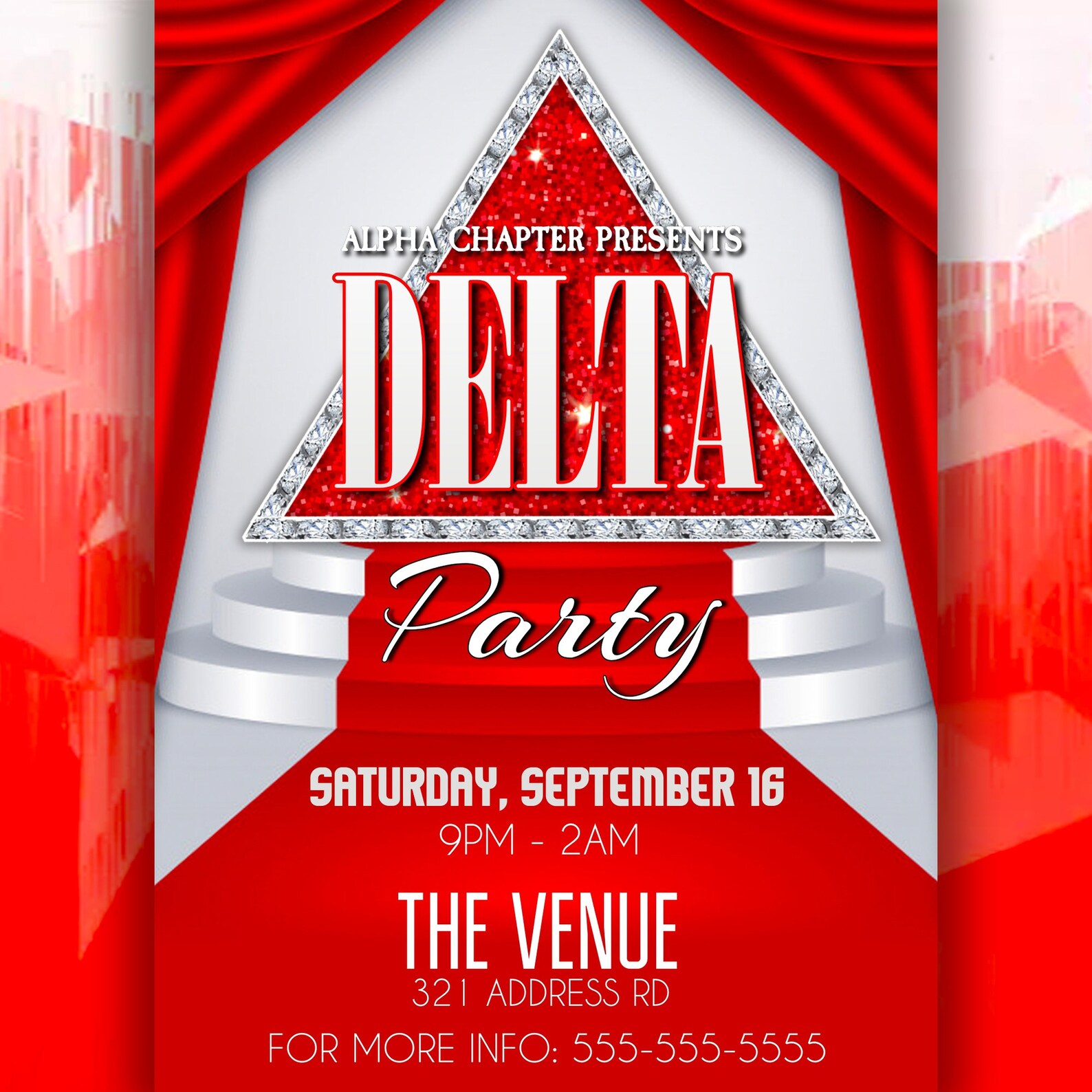 Delta Party Flyer Template | Edit Online | 5x7 Digital & Printable - Etsy