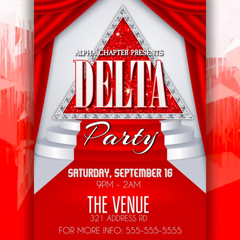 Delta Party Flyer Template | Edit Online | 5x7 Digital & Printable - Etsy