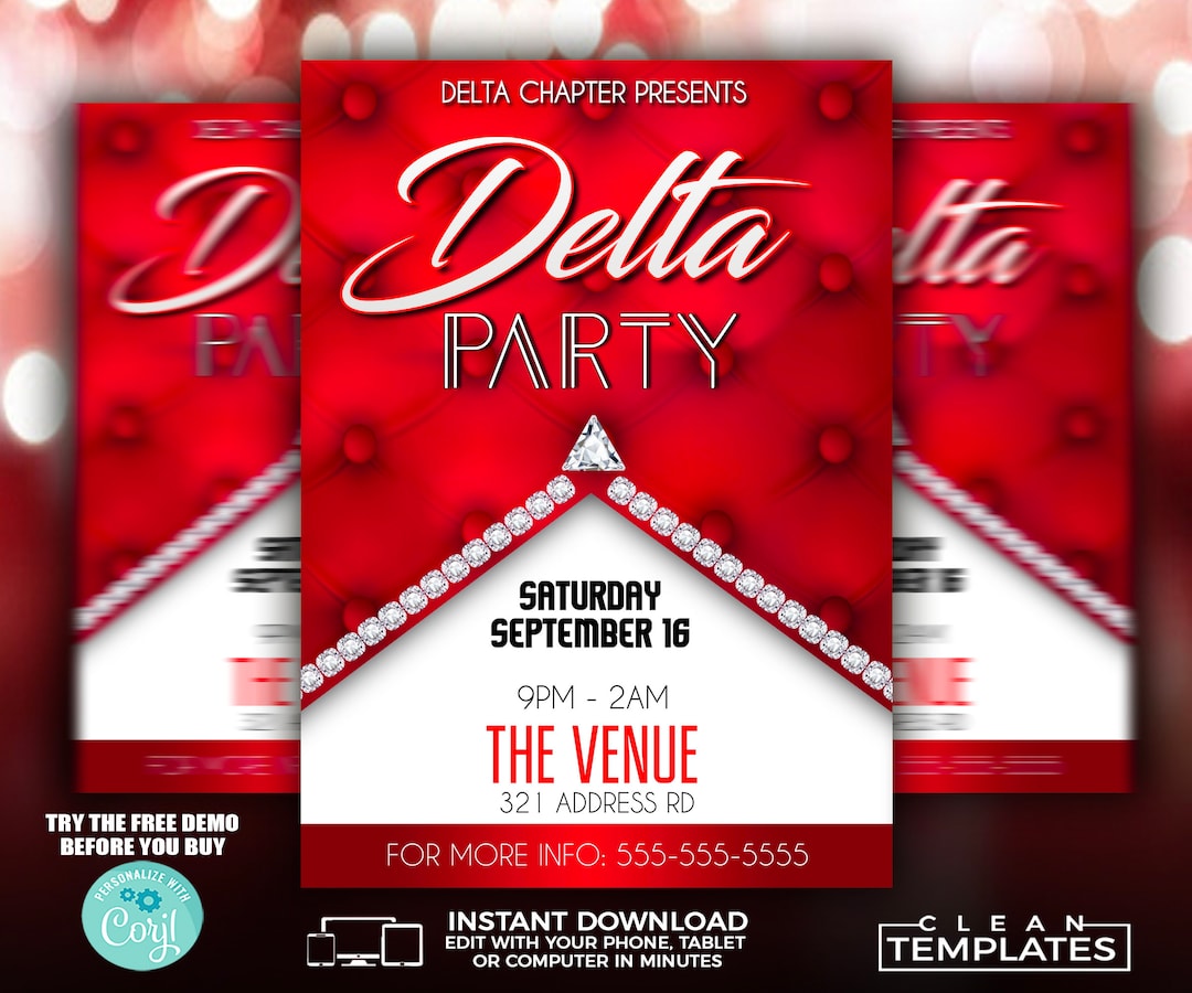 Delta Flyer Template | Edit Online | 5x7 Digital & Printable - Etsy