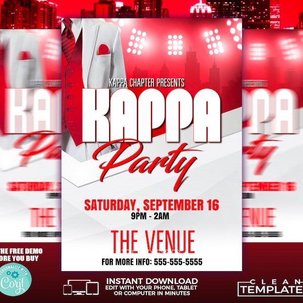 Kappa Alpha Psi Birthday Invitations - Etsy