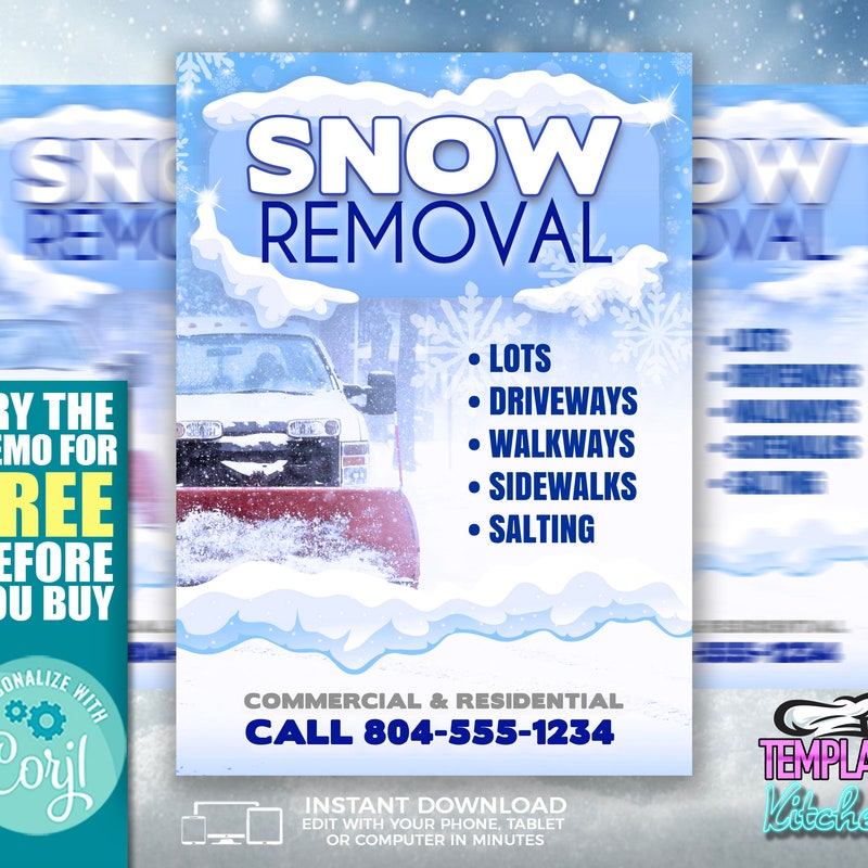 Snow Removal Cards - Etsy