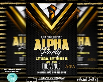 Alpha Phi Alpha Fraternity Invitation - Etsy UK