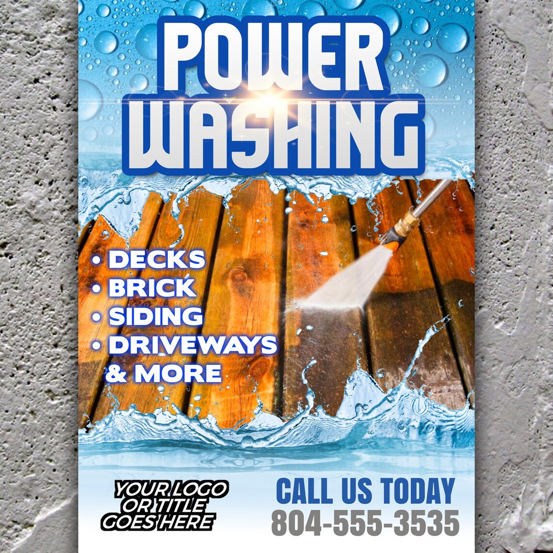 Power Washing Flyer Edit Online 5X7 Digital & Printable | Etsy
