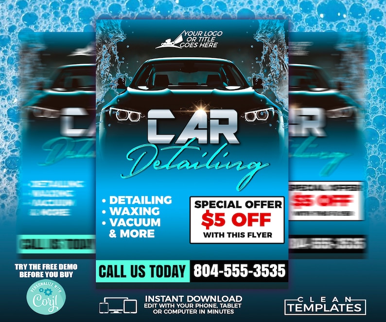 Car Wash Flyer | Edit Online | 5X7 Digital & Printable | Do It Yourself ...