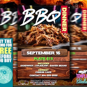 BBQ Dinner Flyer | Edit Online | 5X7 Digital & Printable | Do It ...