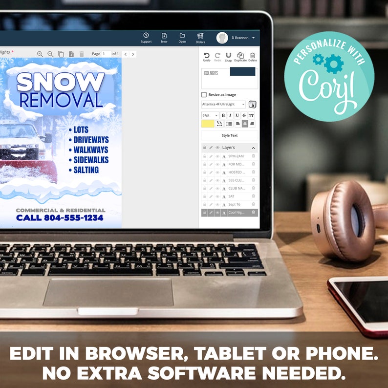 Snow Removal Flyer | Edit Online | 5X7 Digital & Printable | Do It ...