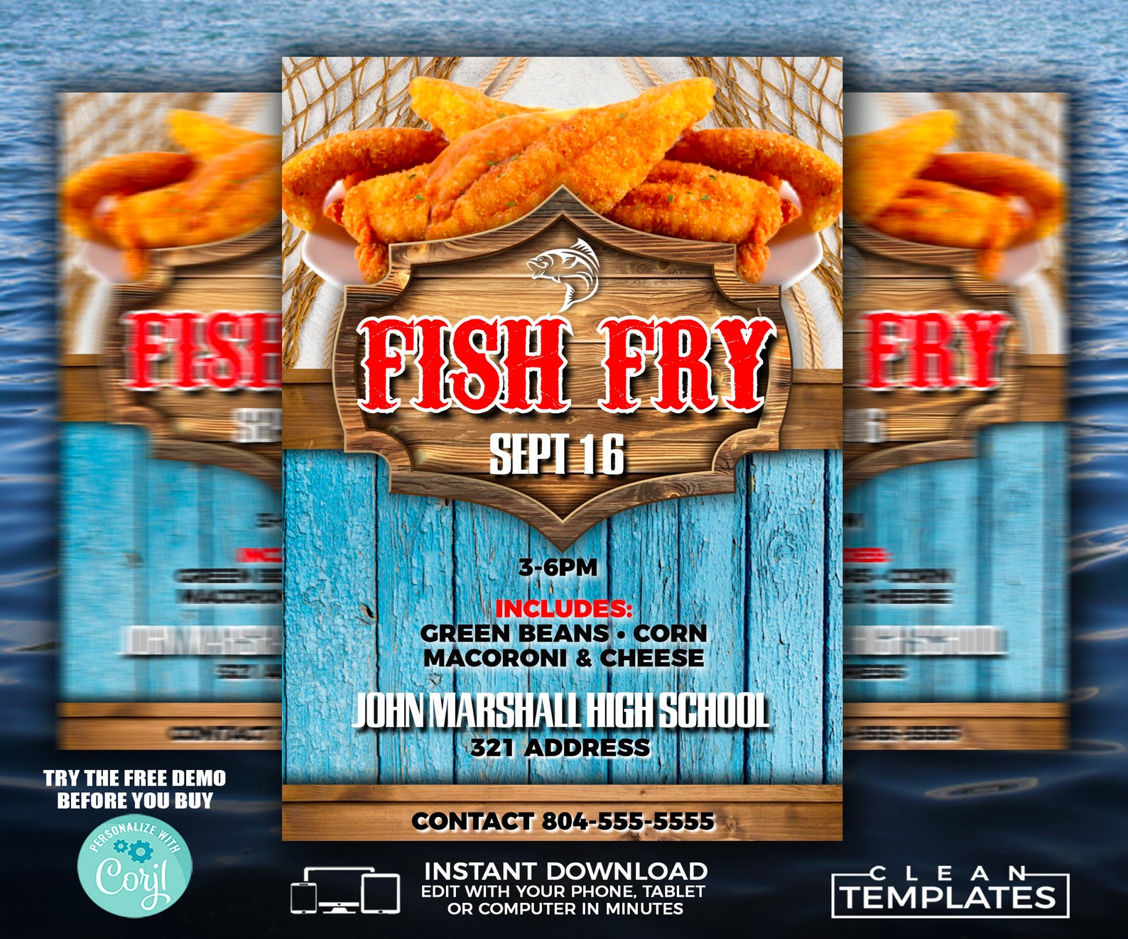 Fish Fry Flyer | Edit Online | 5X7 Digital & Printable | Do It Yourself ...