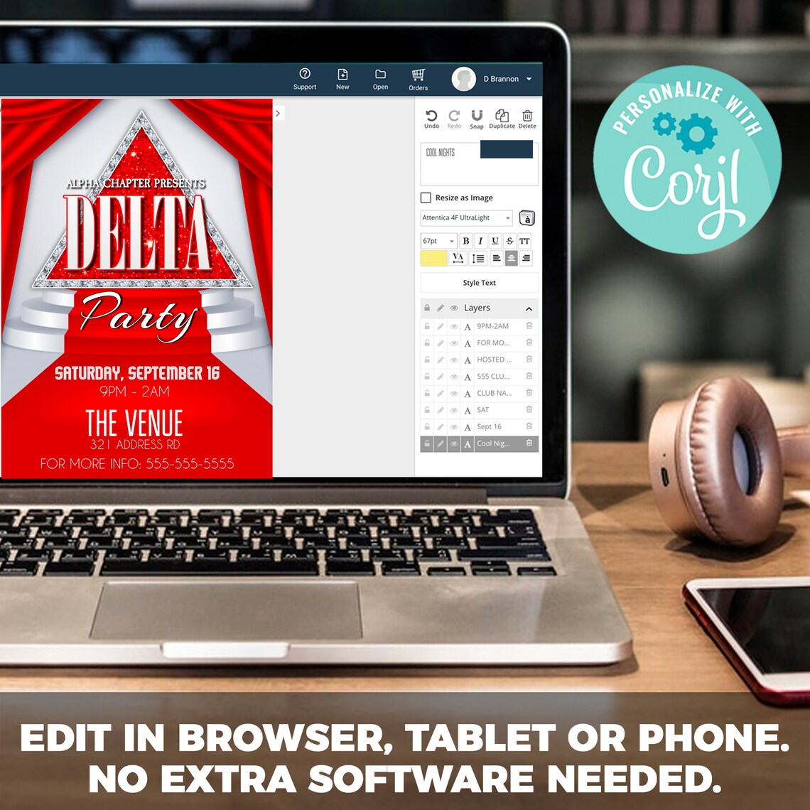 Delta Party Flyer Template | Edit Online | 5x7 Digital & Printable - Etsy