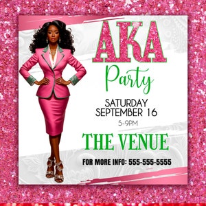AKA Flyer Template | Edit Online | 5x5 Digital & Printable - Etsy
