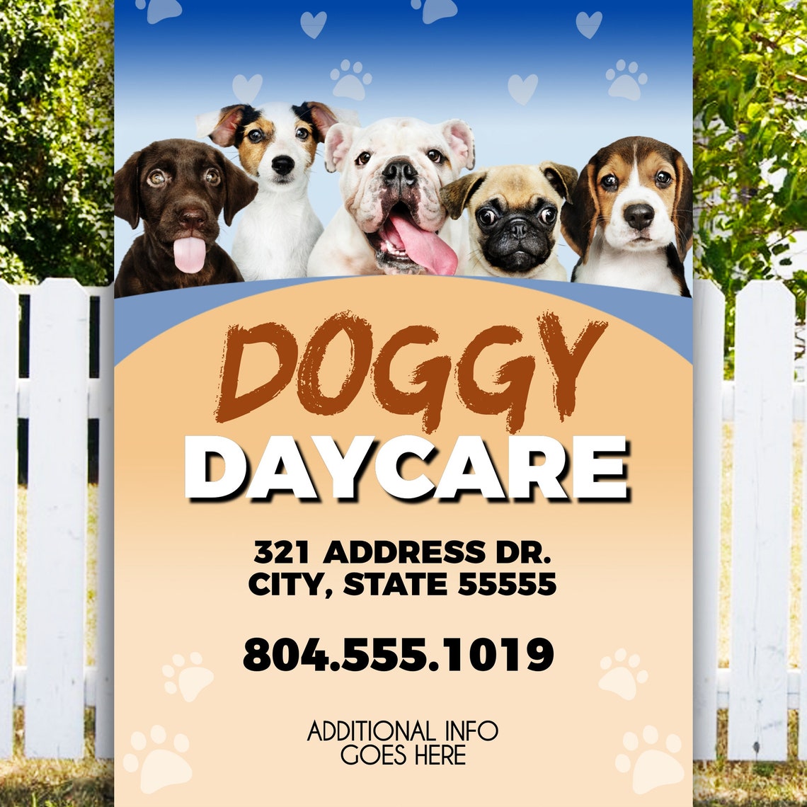 Doggy Daycare | Edit Online | 5X7 Digital & Printable | Do It Yourself ...