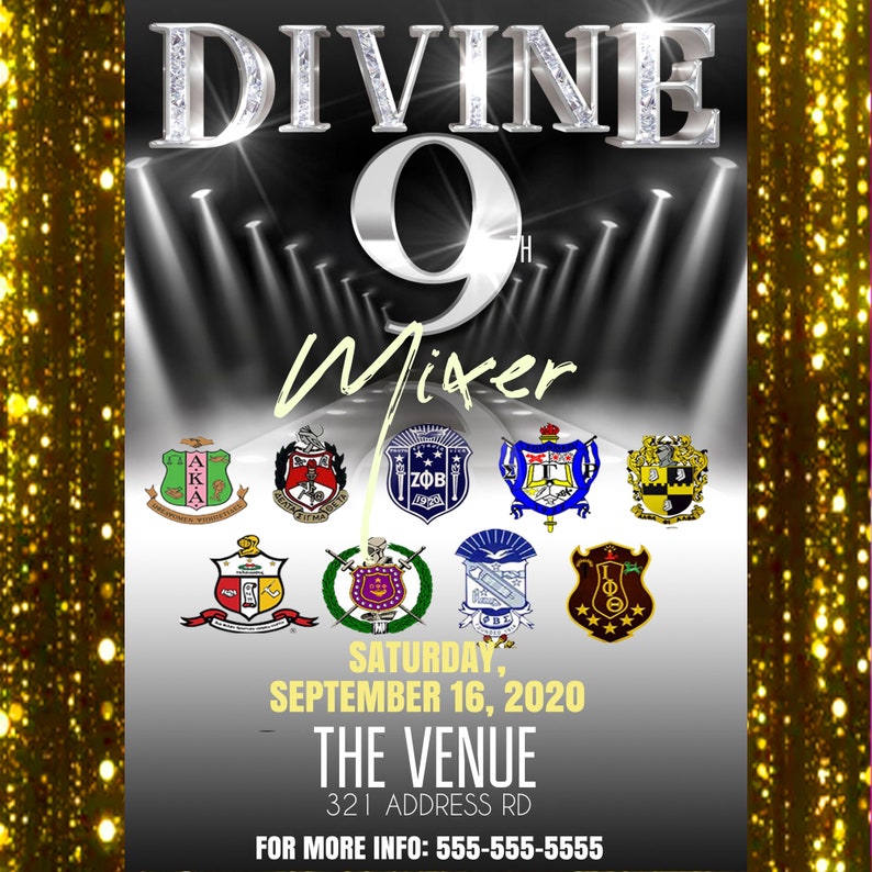 Divine 9 Flyer | Edit Online | 5X7 Digital & Printable | Do It Yourself ...