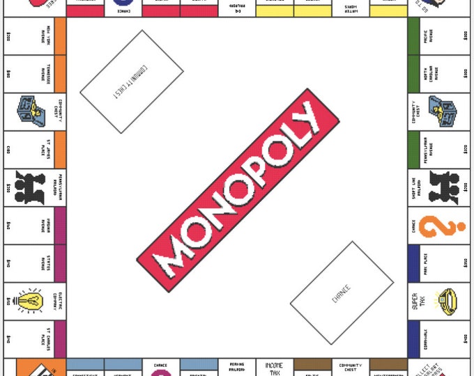 Camelot Fabrics Monopoly Game Board 95070326-01 Fabric by the - Etsy