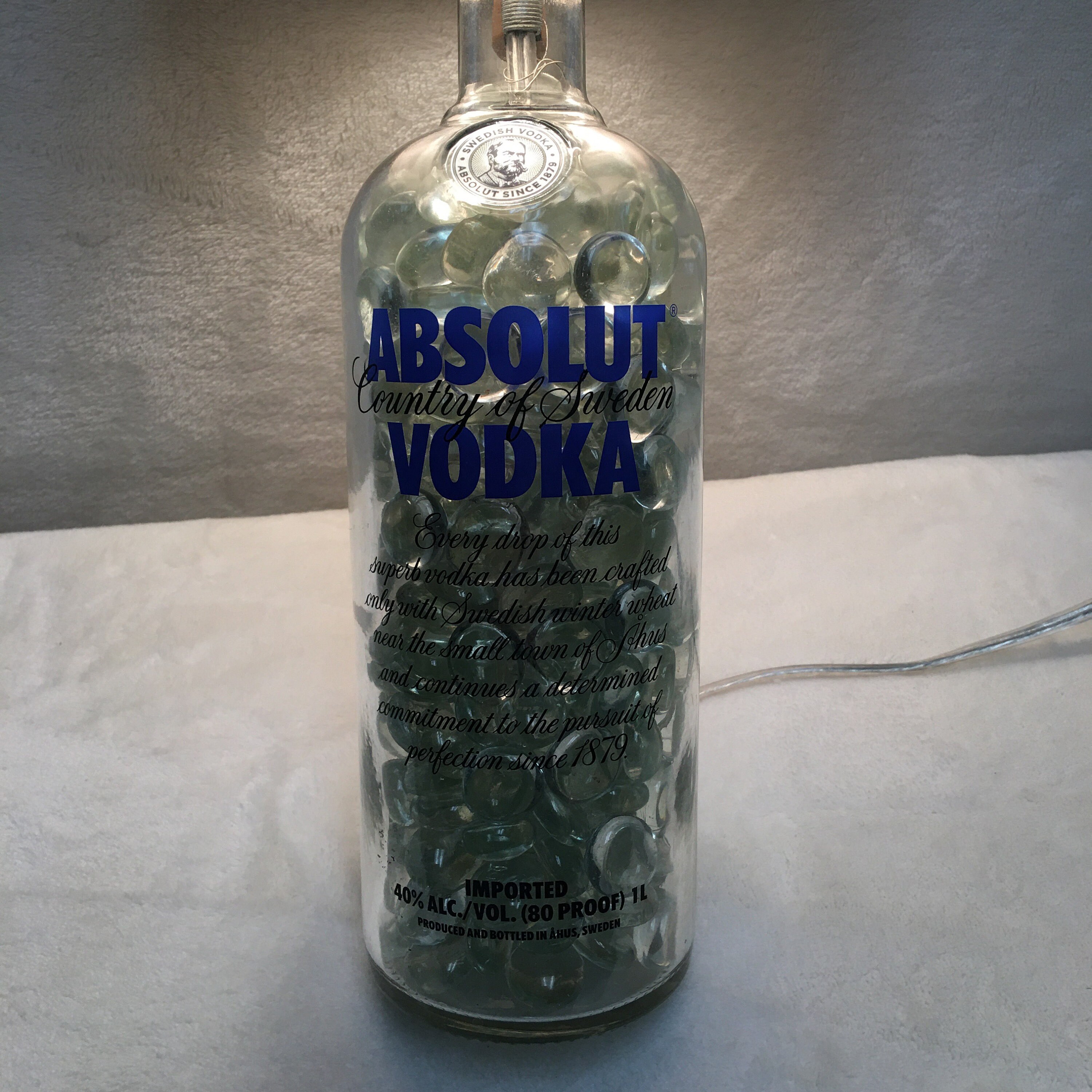 Absolute Vodka iluminado licor Lámpara de botella /hecho a | Etsy