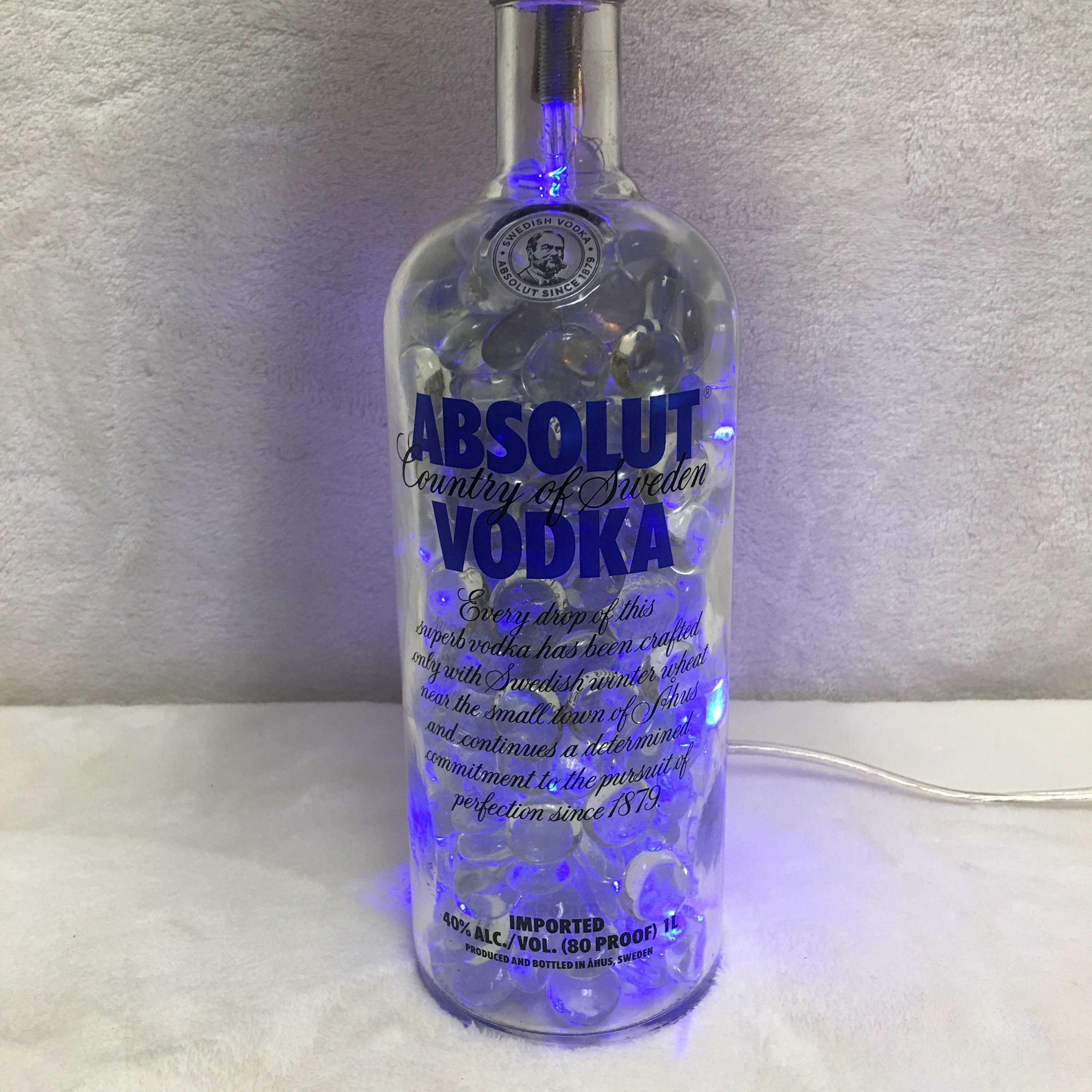 Absolute Vodka iluminado licor Lámpara de botella /hecho a | Etsy