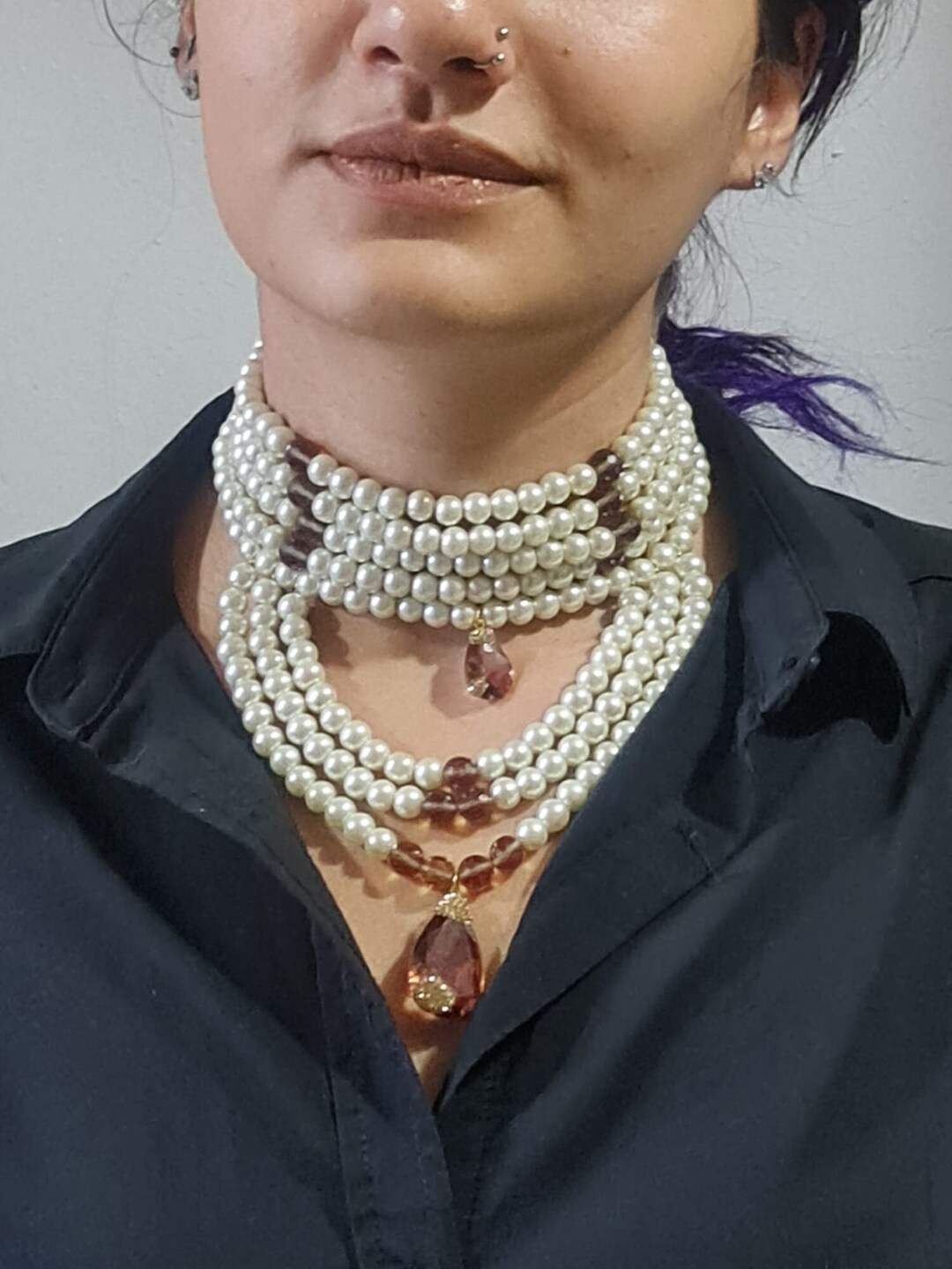 Real Pearl Zultanite Natural Stone Necklace - Etsy