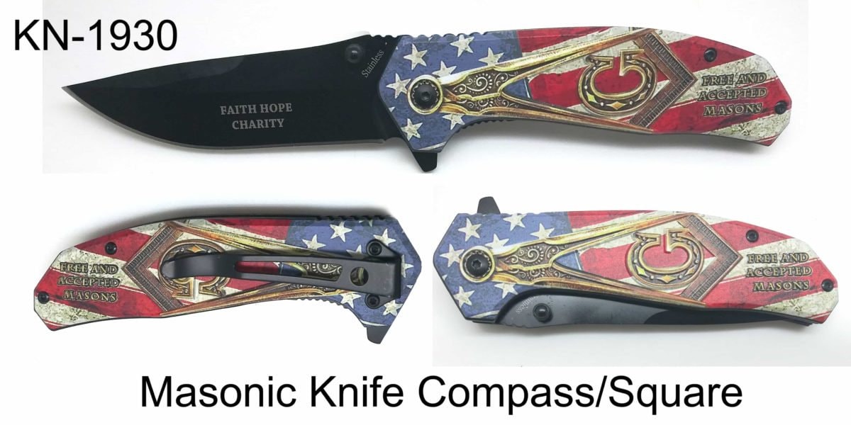 Masonic Personalized Engraved Blade Folding Knife 3D Freemasonry ...