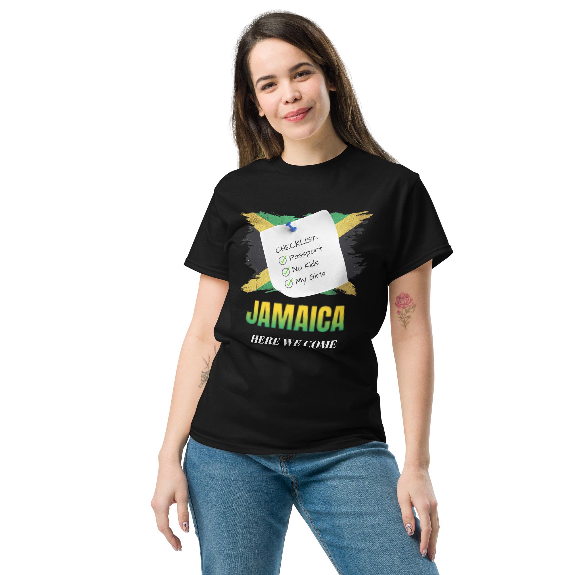 Jamaica Girls' Trip Checklist Tee – Passport, No Kids, My Girls ...