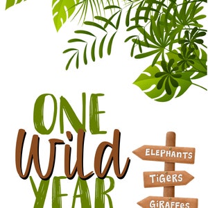One Wild Year First Birthday Invitation Boy or Girl - Etsy