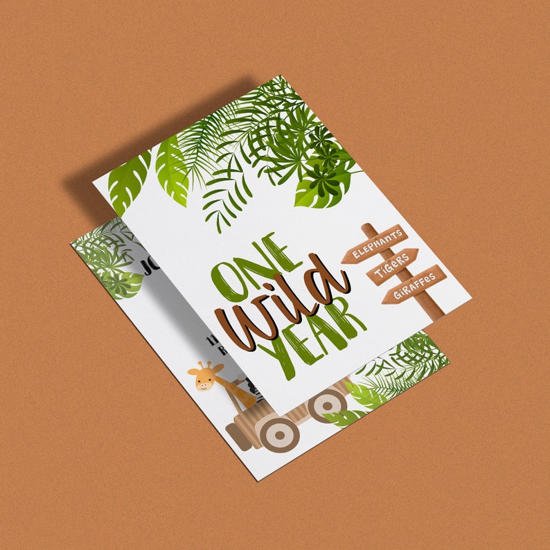 One Wild Year First Birthday Invitation Boy or Girl - Etsy