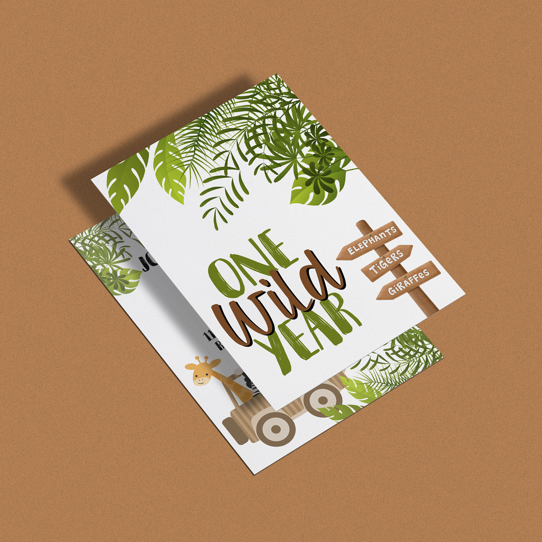 One Wild Year First Birthday Invitation Boy or Girl - Etsy