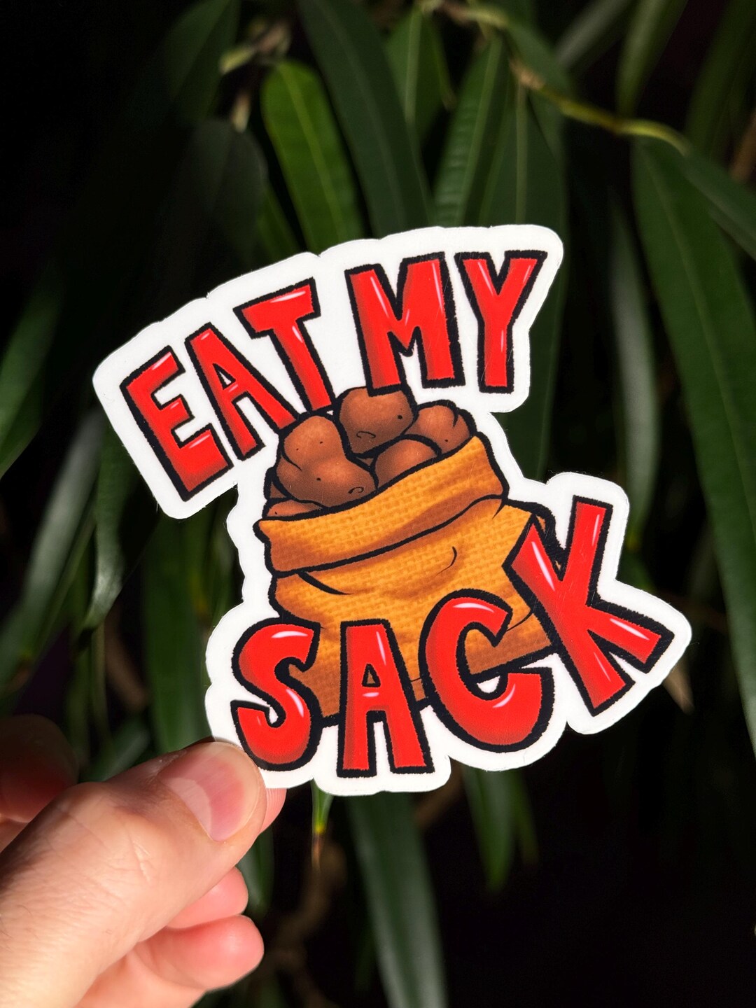 3 Sticker Eat My Sack Sack of Potatoes Sticker Handmade and Waterproof ...