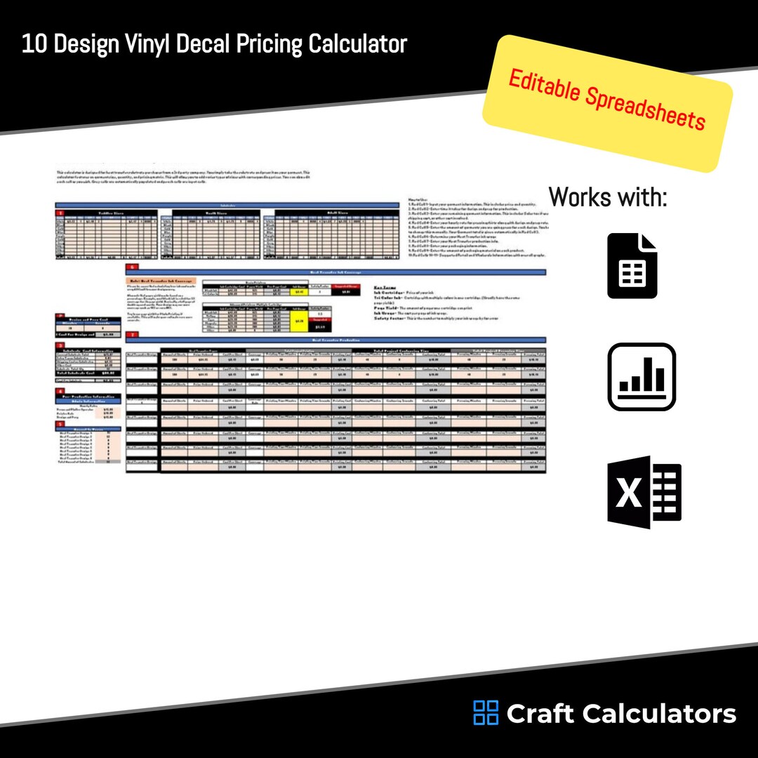 10 Design Vinyl Decal Pricing Calculator Spreadsheet | Adhesive Vinyl ...