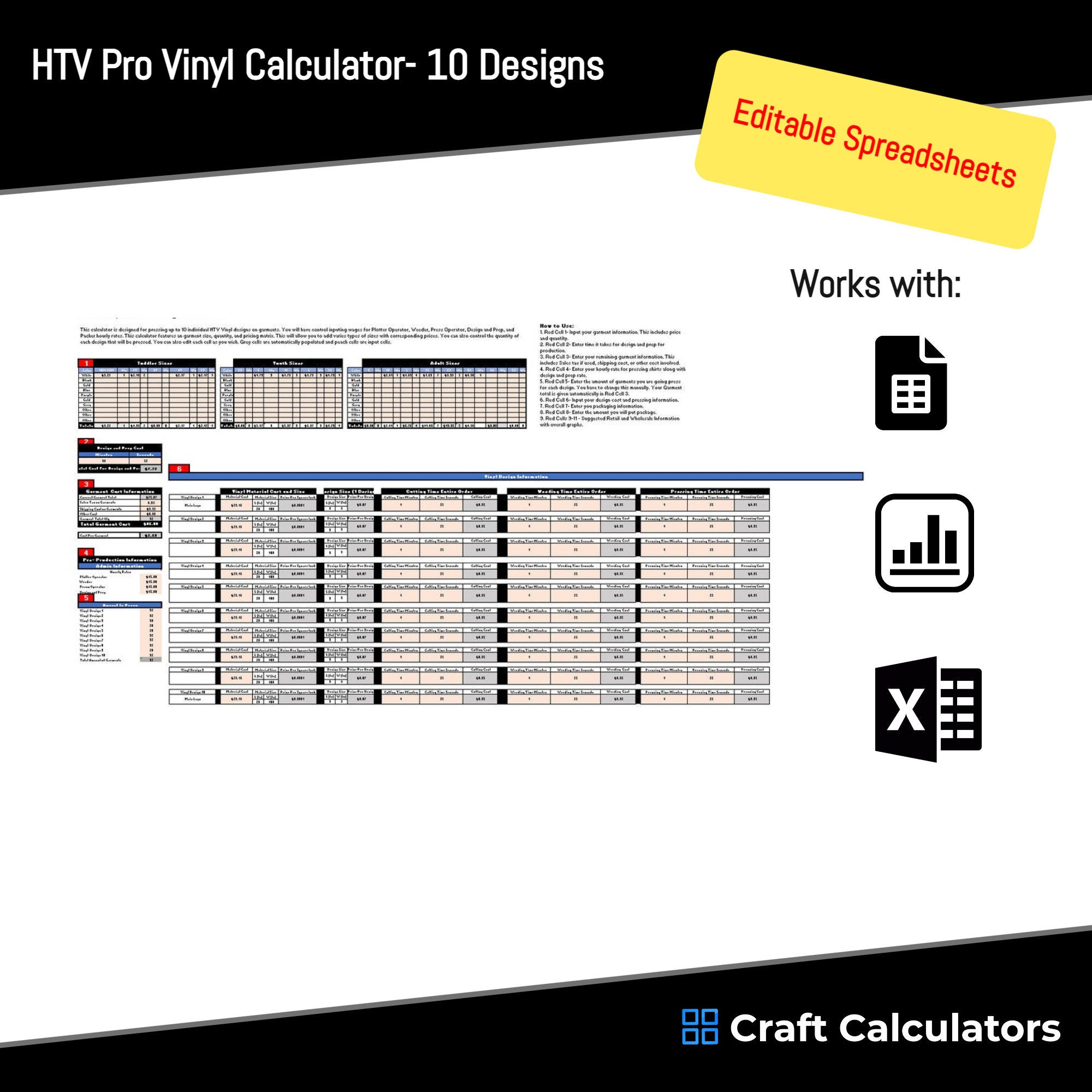 10 HTV Vinyl Design Pricing Calculator- HTV How to Price Products ...