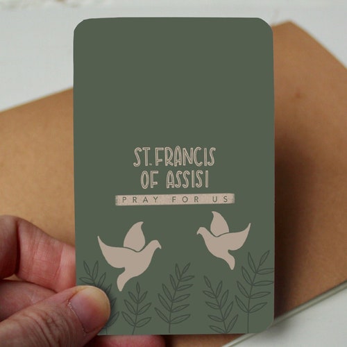St. Francis of Assisi Prayer Card Holy Card Catholic Saint - Etsy