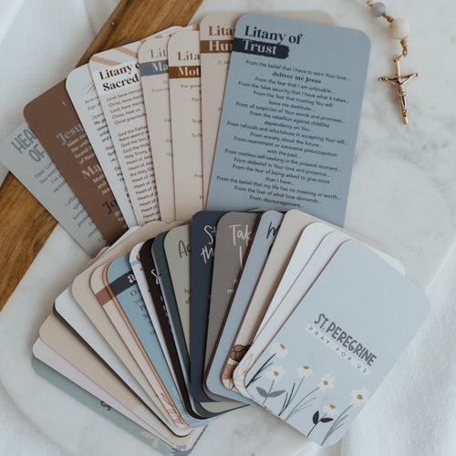 Catholic Prayer Card Bundle Saint Prayer Marian Cards - Etsy