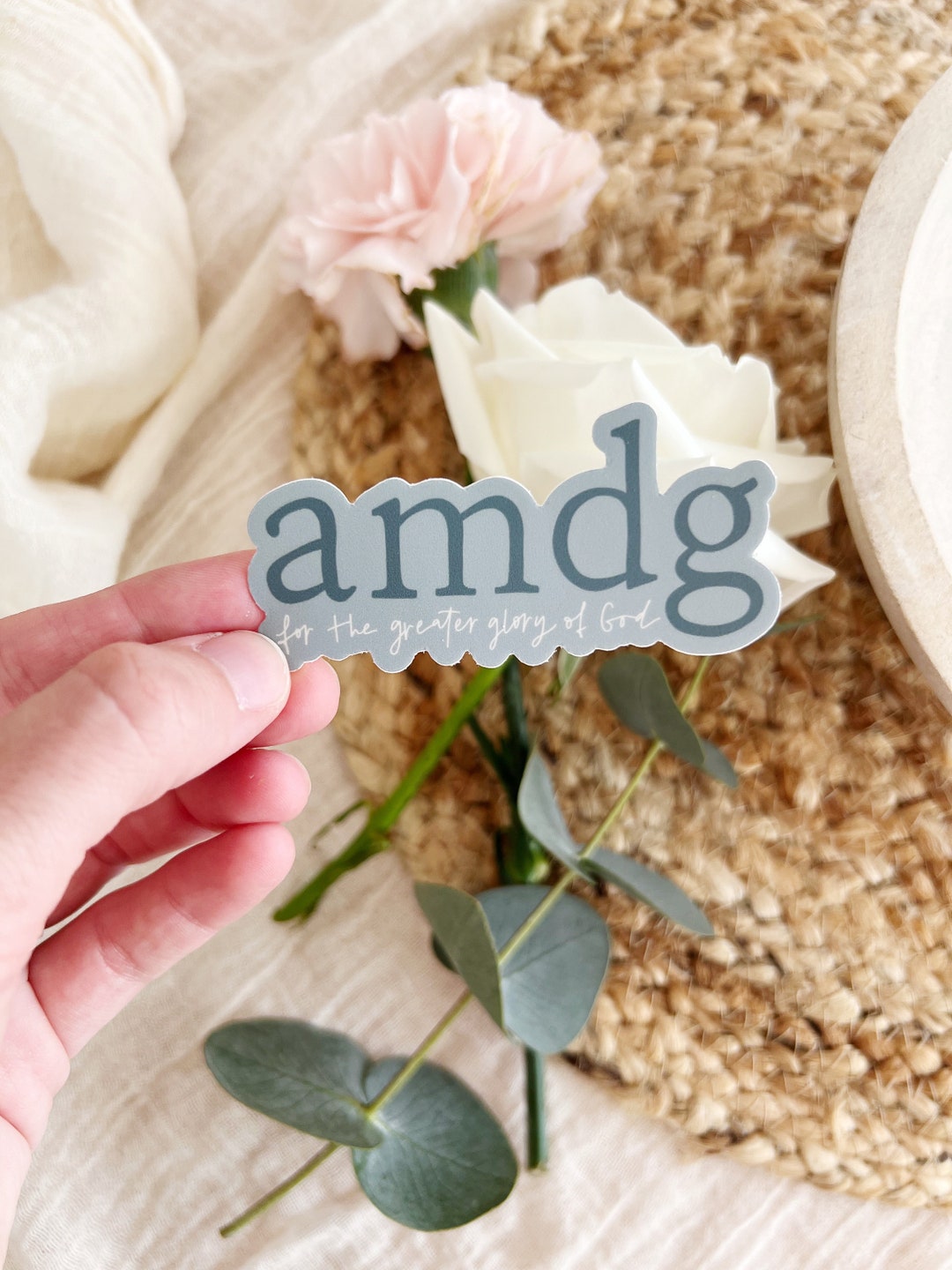 AMDG Vinyl Sticker - Catholic Sticker - for the Greater Glory of God ...