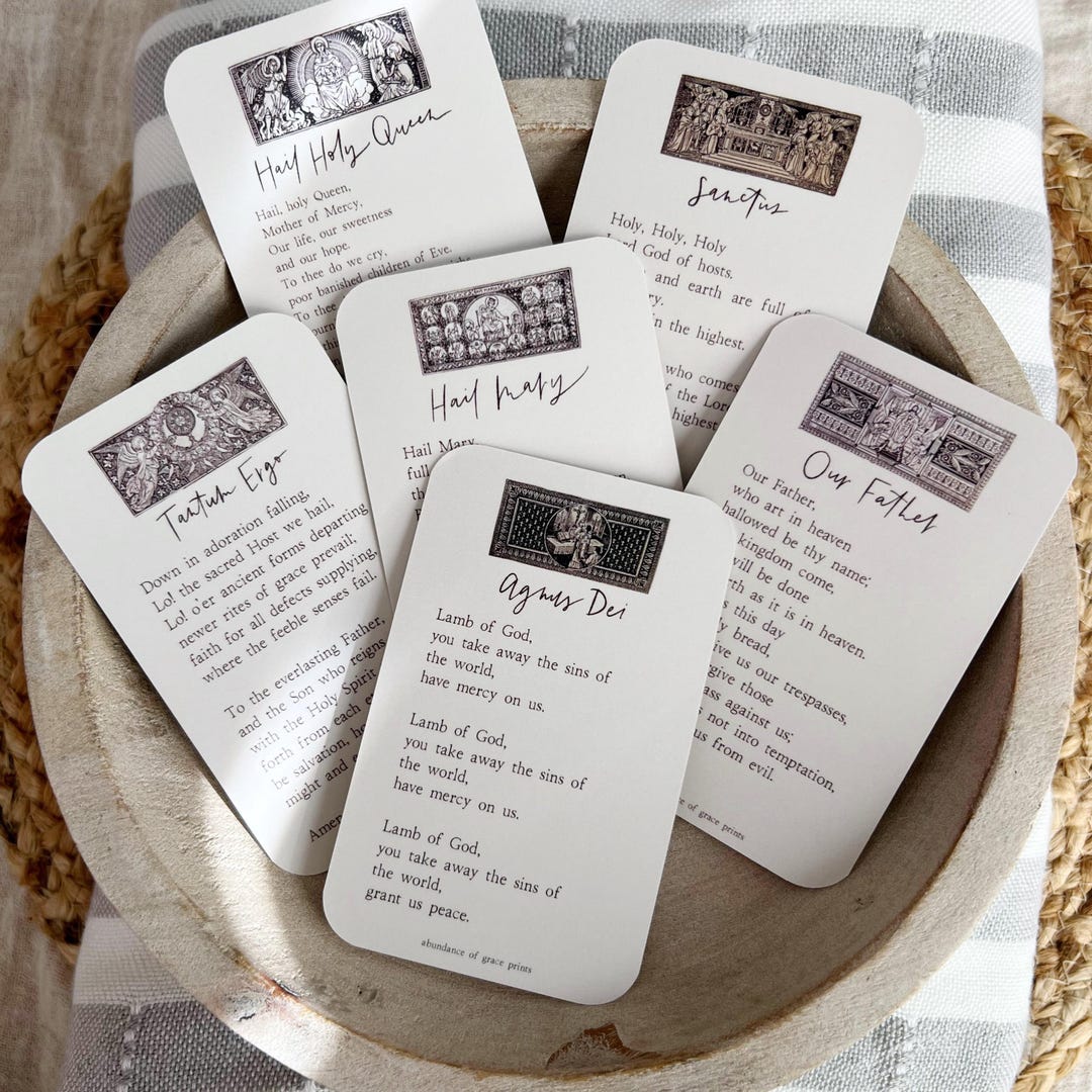 Oremus Latin Prayer Card Collection - Catholic Prayer Cards - Holy ...