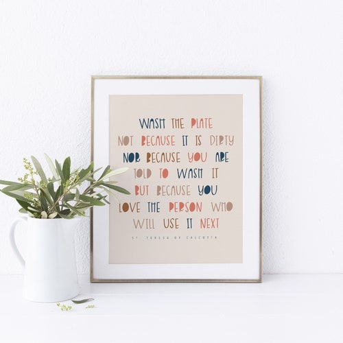 St. Teresa of Calcutta Print Catholic Print Mother Teresa - Etsy