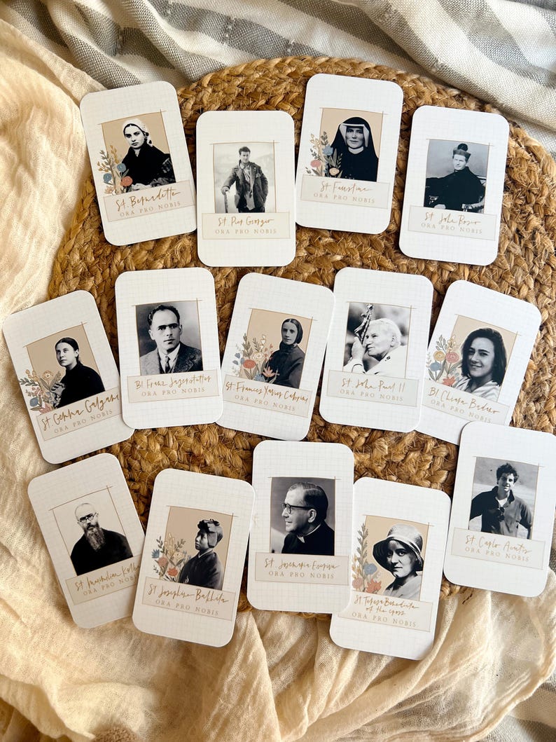 Saint Squad Prayer Card Collection - Holy Card Bundle - Catholic Patron ...