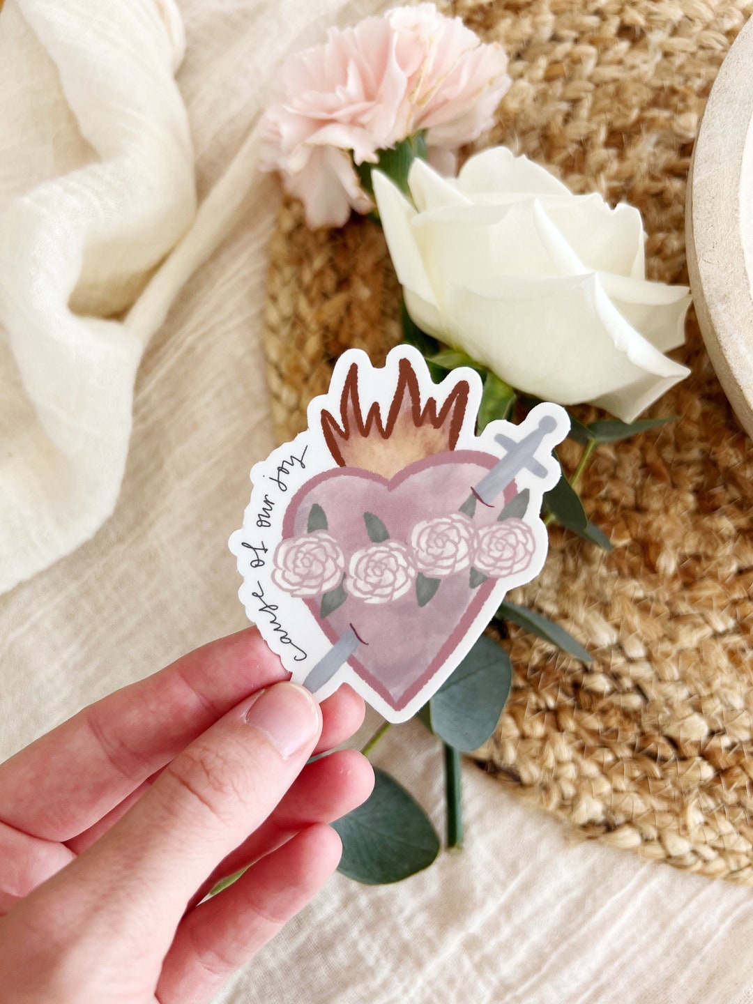 Immaculate Heart of Mary Vinyl Sticker Catholic Sticker Christian ...