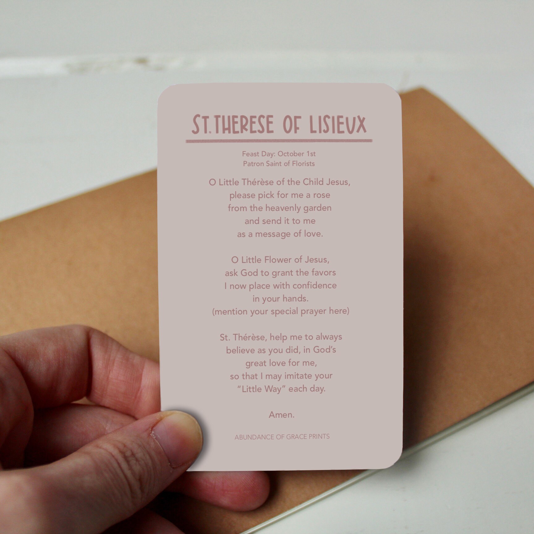 St. Thérèse of Lisieux Prayer Catholic Saint the Little - Etsy