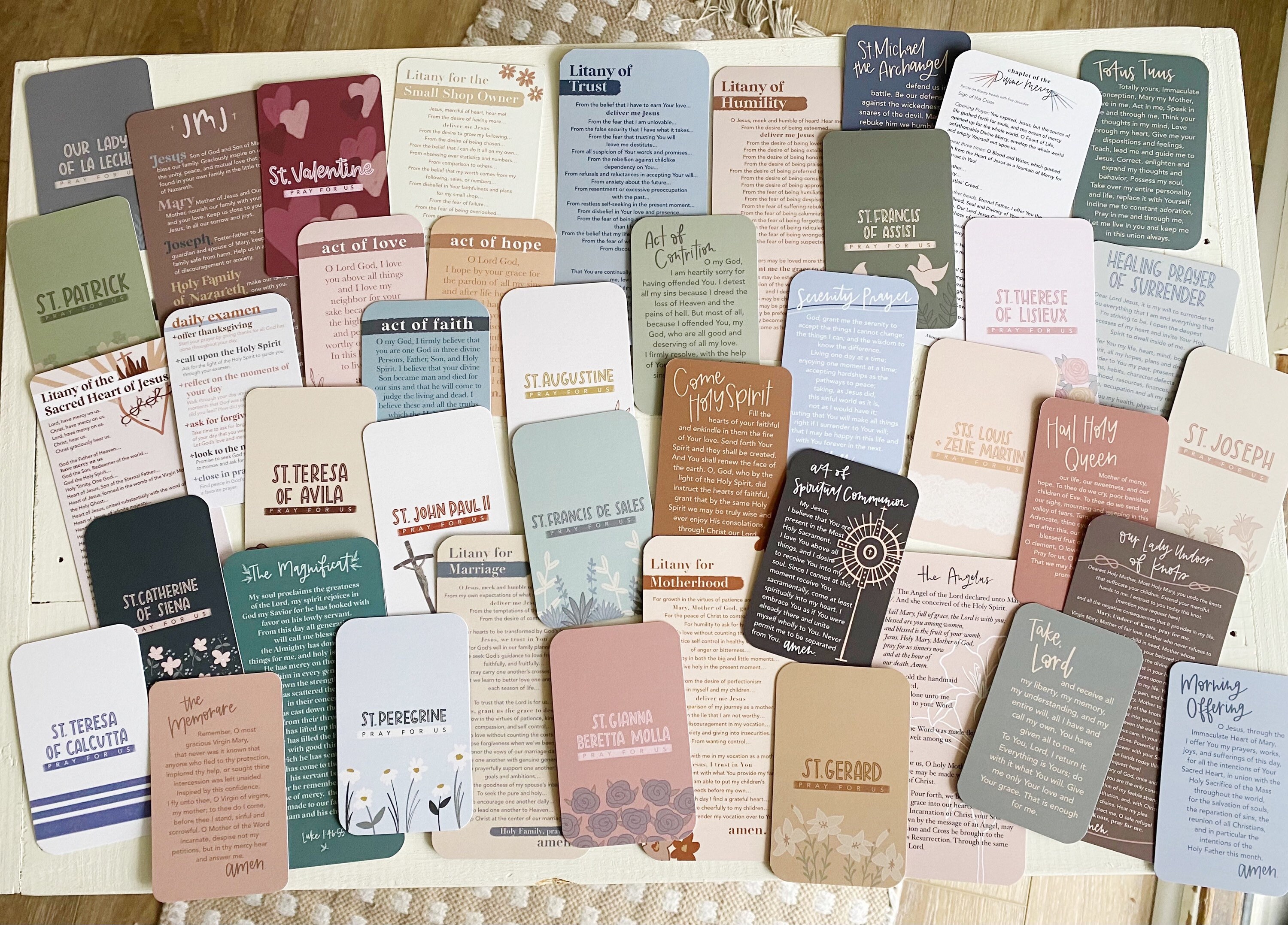 Catholic Prayer Card Bundle Saint Prayer Marian Cards - Etsy